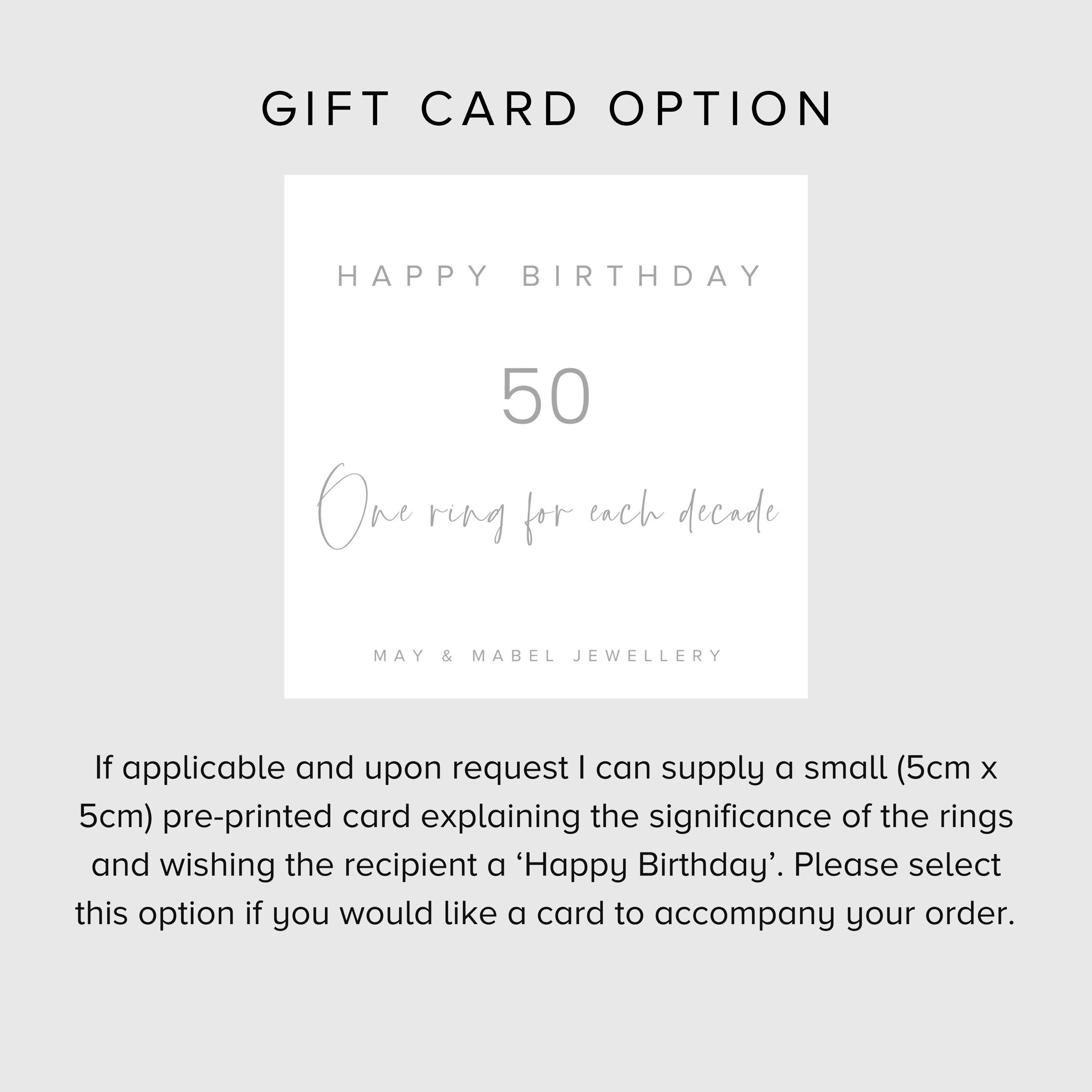 Five 5 Decades Necklace 50th Birthday Pendant Five - Etsy UK