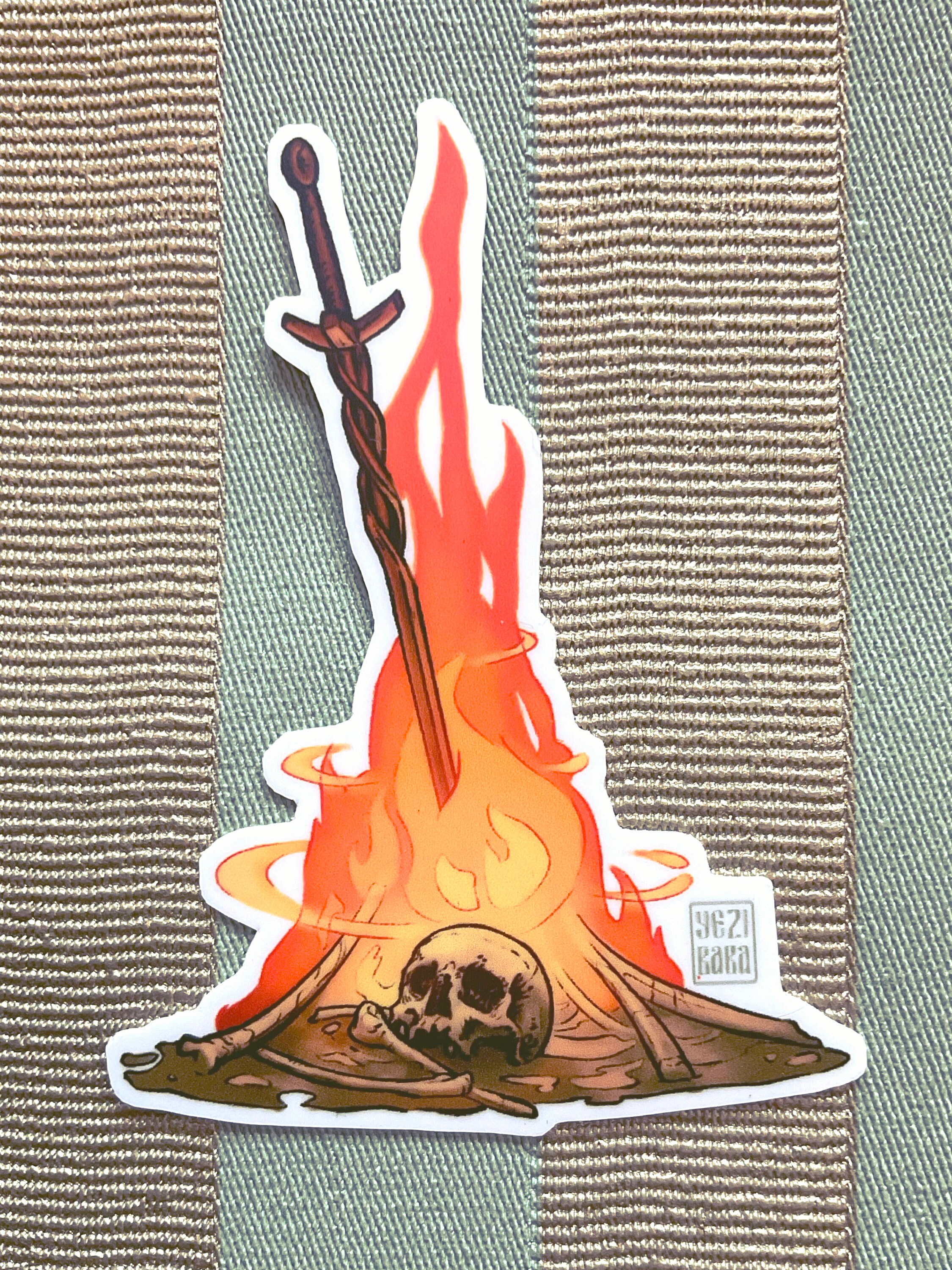 Bonfire Dark Souls Vinyl Sticker Waterproof - Etsy