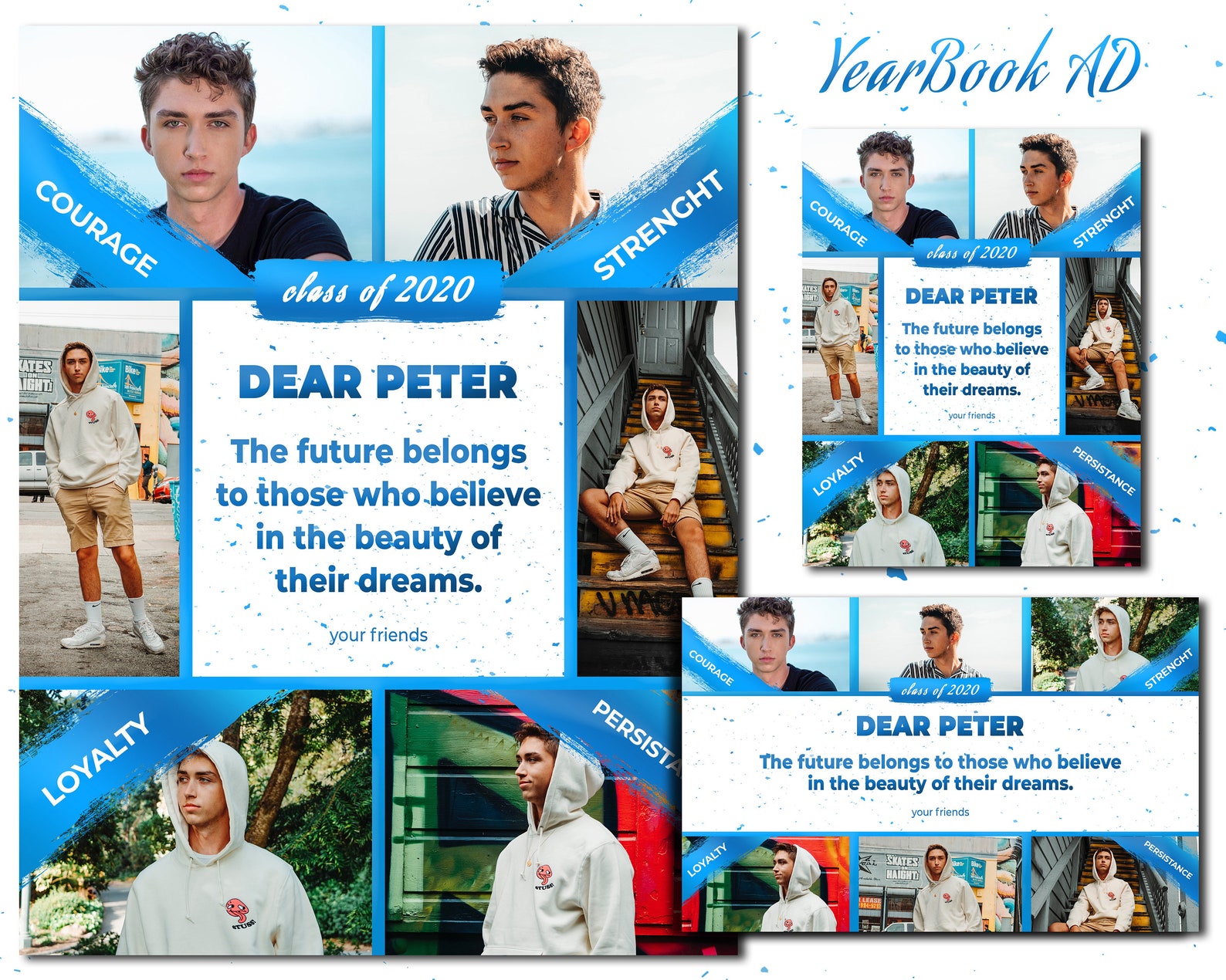 Yearbook Ad Template Set in 3 sizes Perfect gift and | Etsy