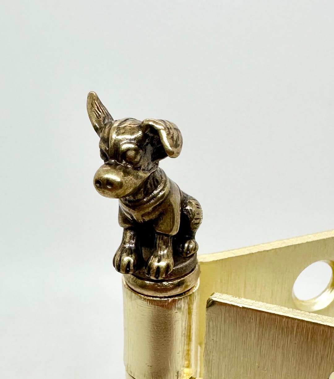 Dog Hinge Topper Brass, Magnetic, Pet Gift, Birthday, Magnet, for Her ...