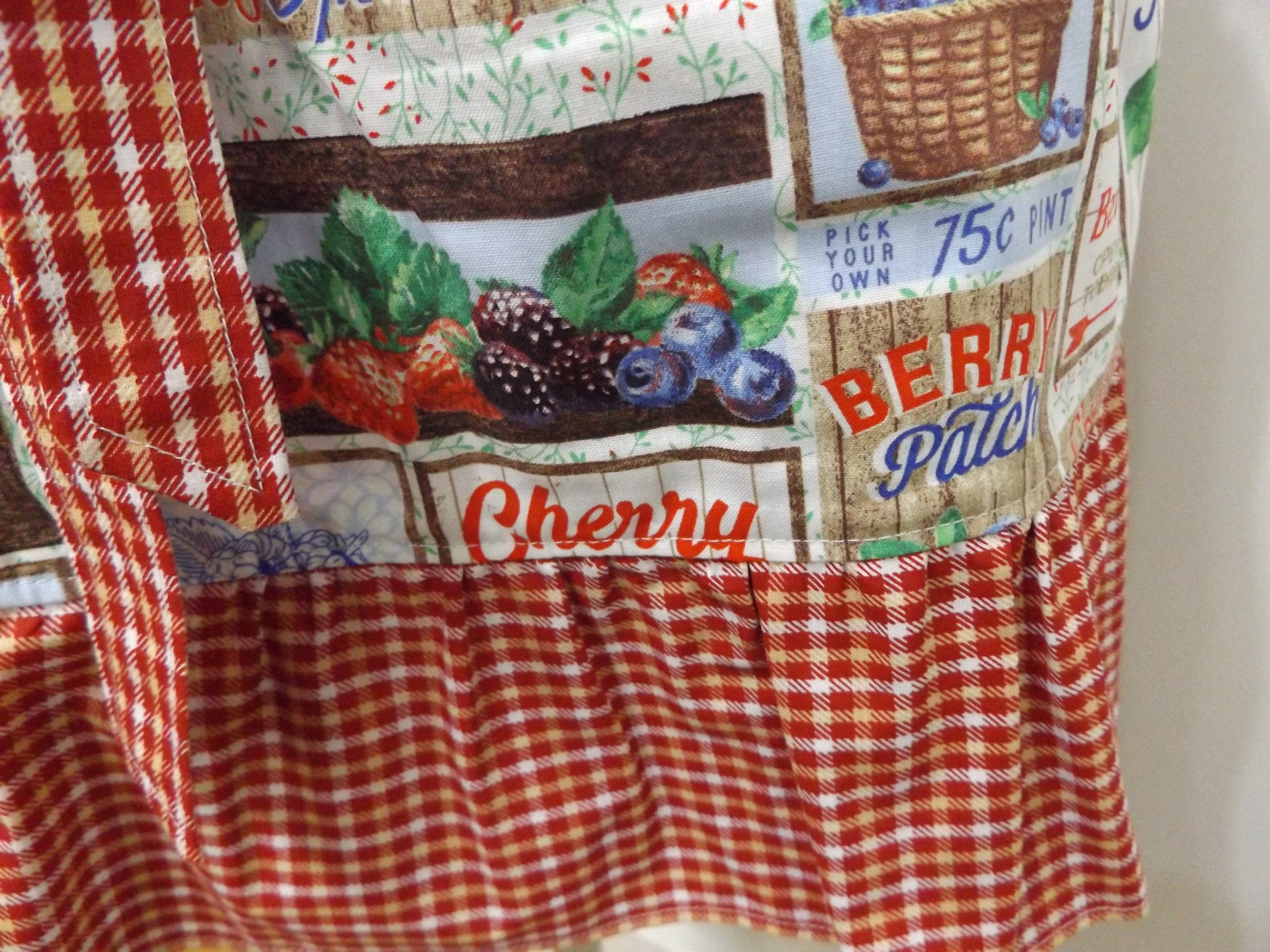 Reversible Retro Waist Apron With Long Fabric Ties and - Etsy UK