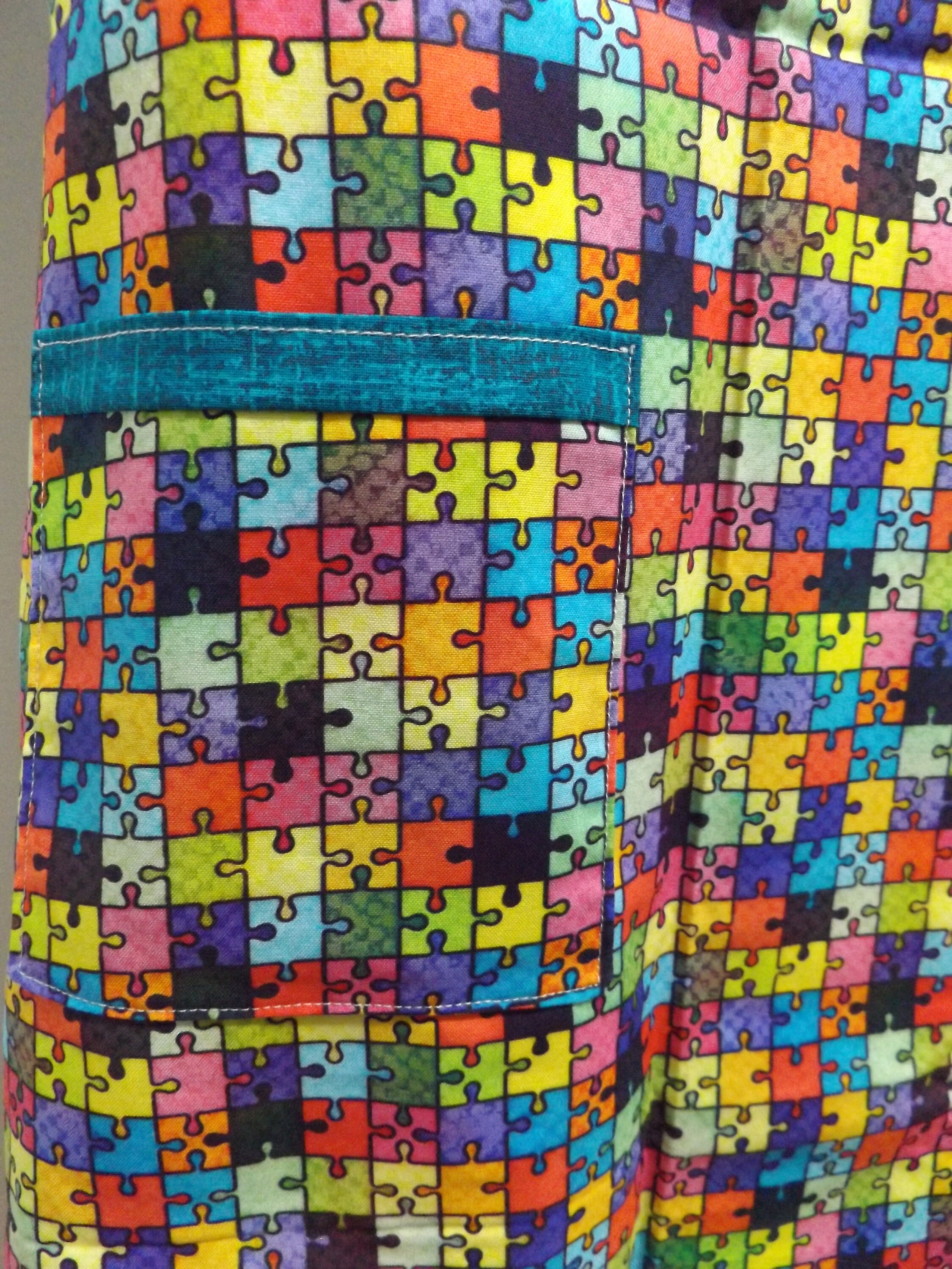 Reversible Full Bib Apron for Artist and Puzzler, 2-in-1 Double Sided ...