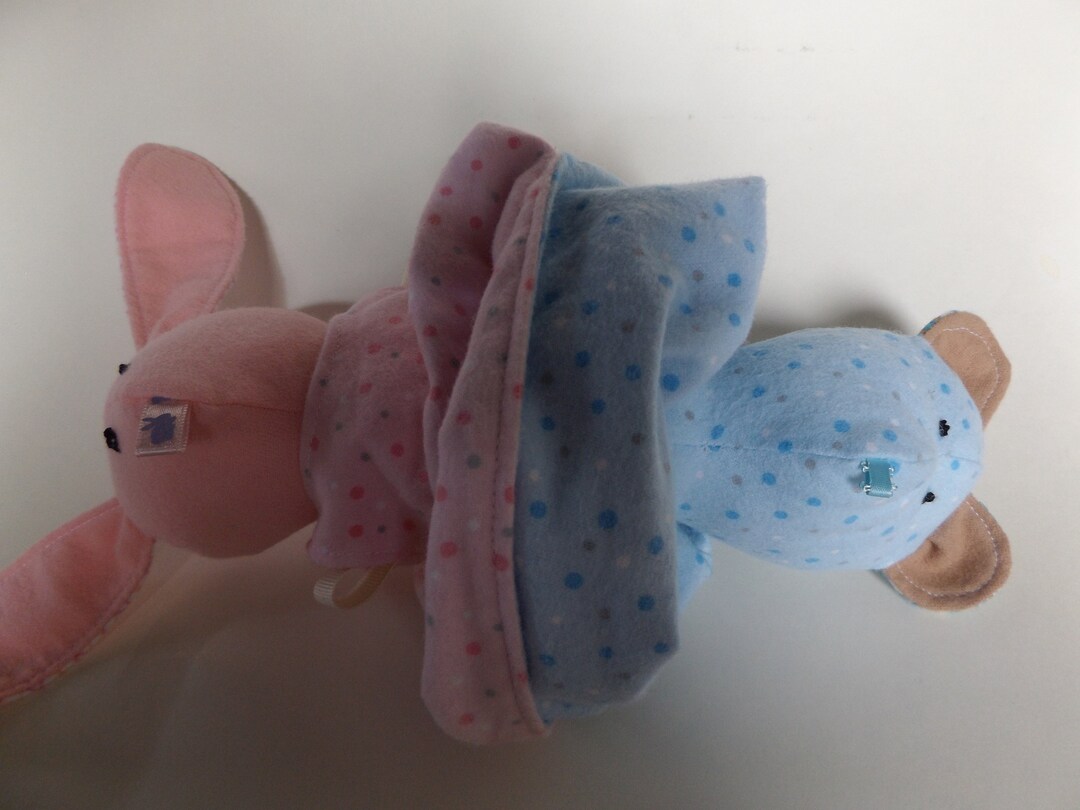 Topsy-turvy Stuffed Bunny-bear Toy, 2-in-1 Reversible Soft Animal Baby ...