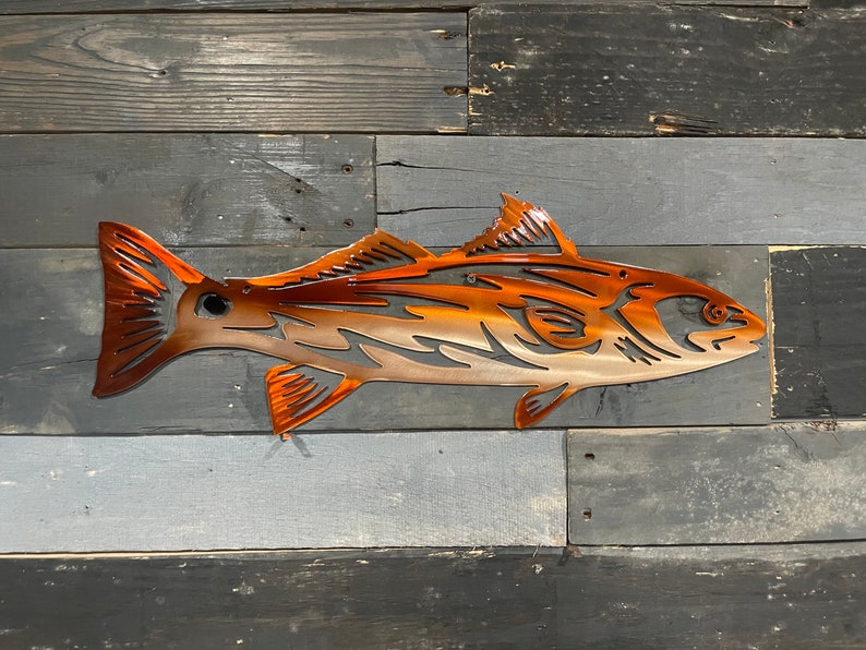 Redfish Metal Wall Art: Tropical Fish Decor - Etsy