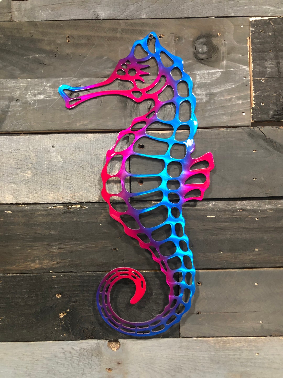 Seahorse, Seahorse Metal Sign, Beach House, Nautical Theme, Seahorse ...