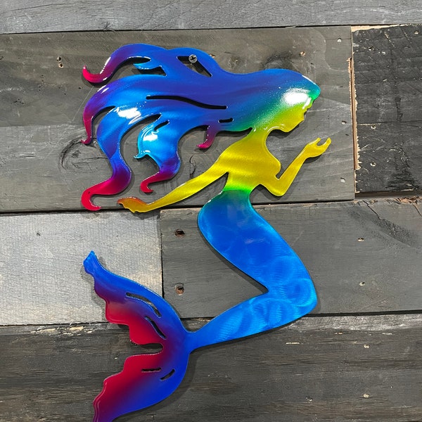 Mermaid Metal Art - Etsy