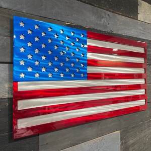 American Flag Metal Wall Art: 2-layer Aluminum USA Sign - Etsy