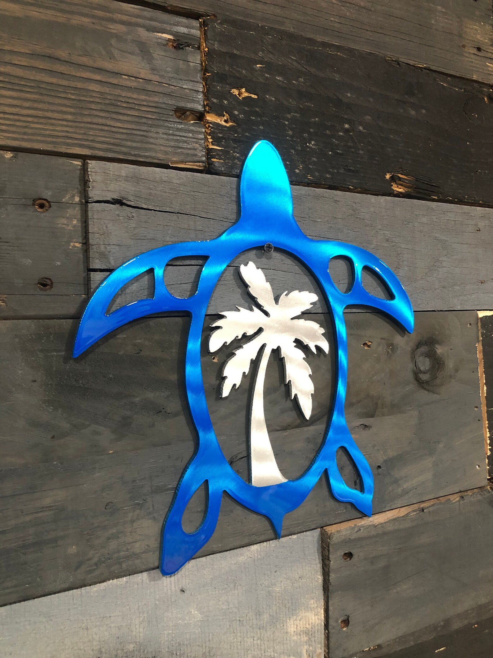 Turtle Palm Tree. Turtle Palm Tree Beach Nautical Sign - Etsy