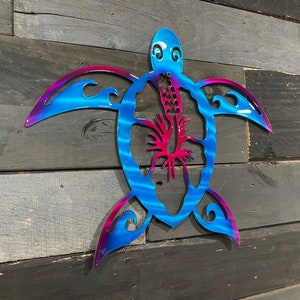 Turtle With Hibiscus Flower, Turtle, Hibiscus Flower, Beach House ...