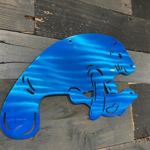Manatee Metal Wall Art, Florida Manatee, Fish Art, Fish Wall Art ...