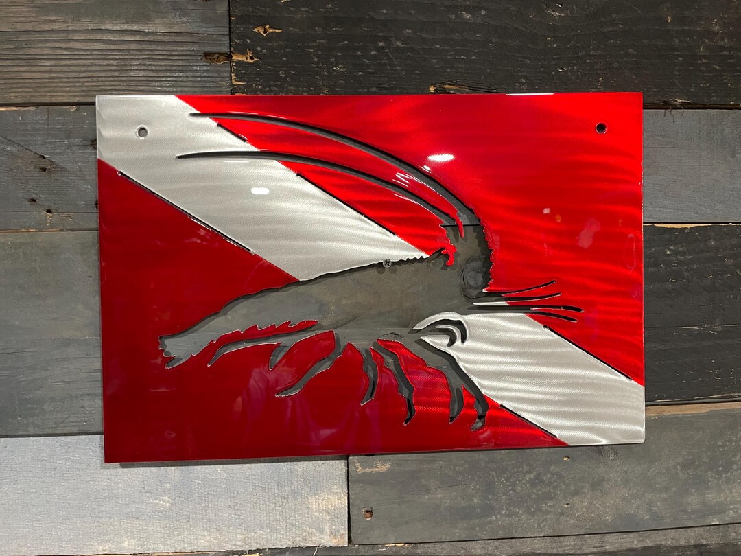 Dive Flag Metal Wall Art, Diver Down Sign, Scuba Diver Sign, Gift for ...