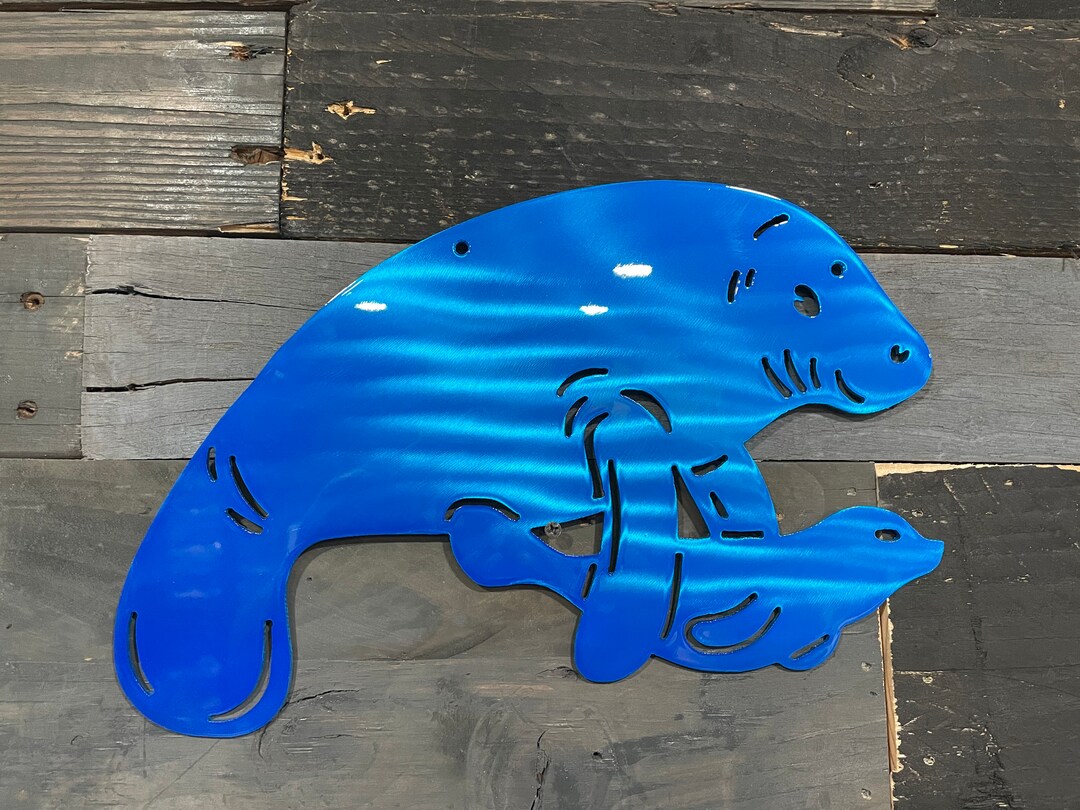 Manatee Metal Wall Art, Florida Manatee, Fish Art, Fish Wall Art ...