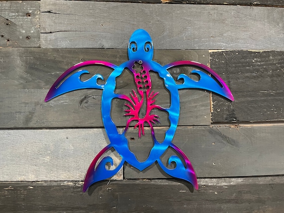 Turtle With Hibiscus Flower Turtle Hibiscus Flower Beach - Etsy