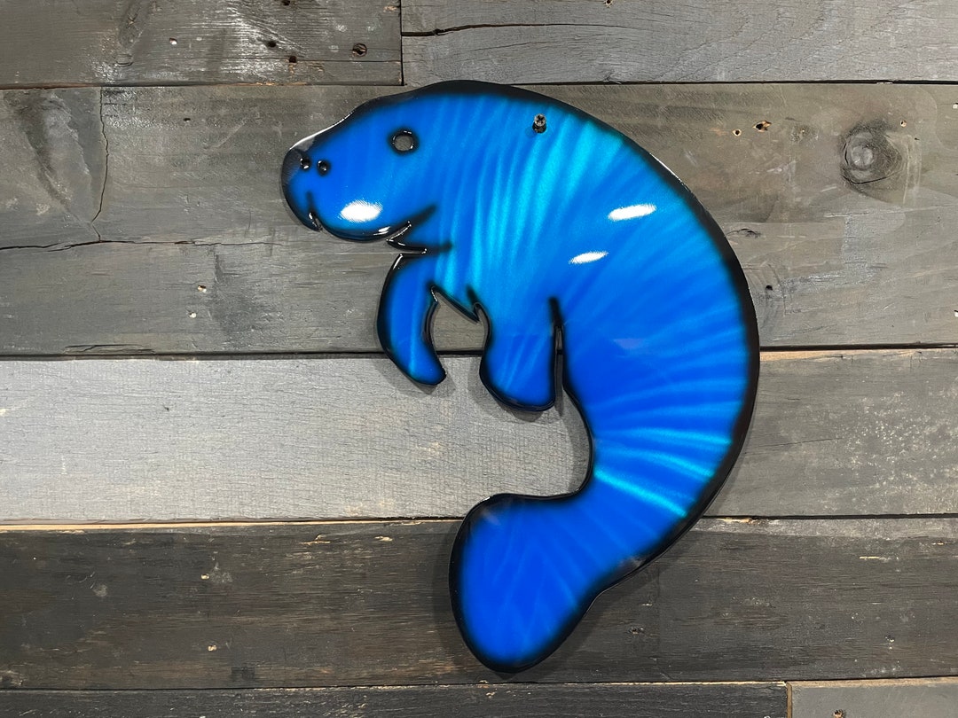 Manatee Metal Art Manatee Art Florida Manatee Design Metal Manatee Art ...