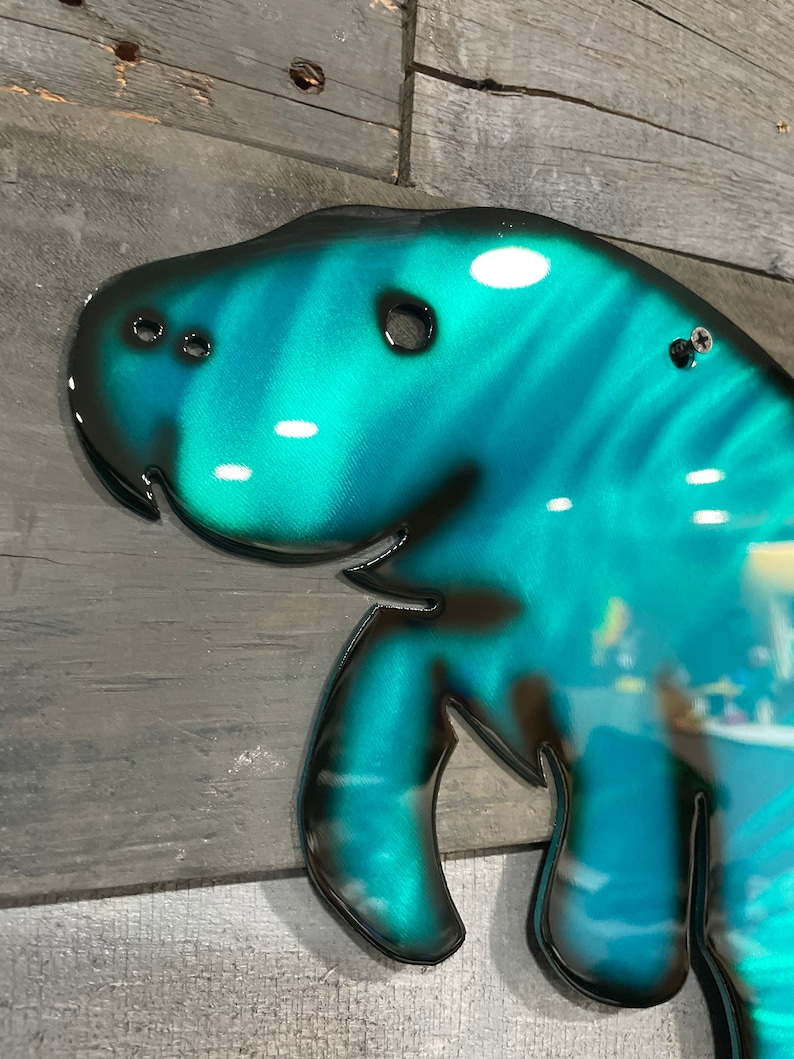 Aluminum Manatee Metal Wall Art: Coastal Decor - Etsy