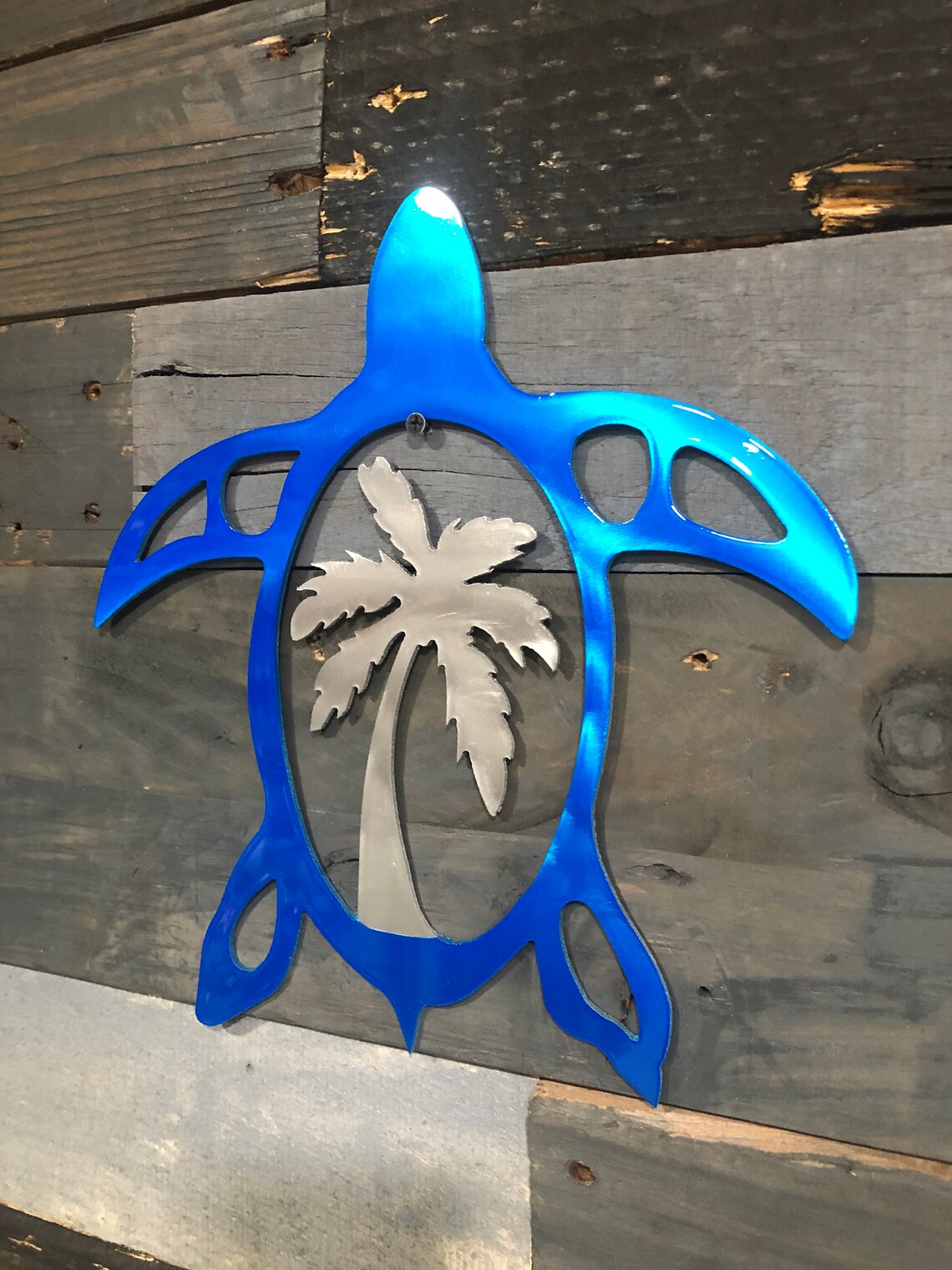 Turtle Palm Tree. Turtle Palm Tree Beach Nautical Sign - Etsy