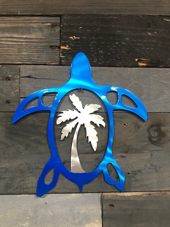 Turtle Palm Tree. Turtle Palm Tree Beach Nautical Sign - Etsy