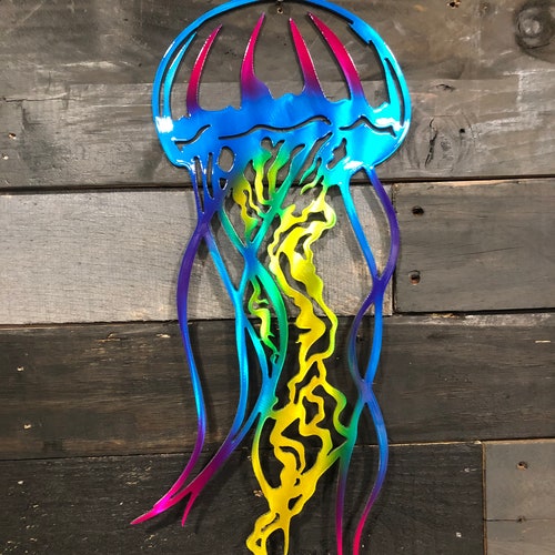 Jellyfish Jellyfish Metal Sign Metal Art Sea Creature - Etsy