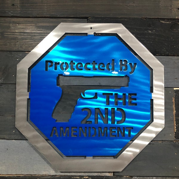 Protected by the 2nd Amendment Metal Sign - Etsy