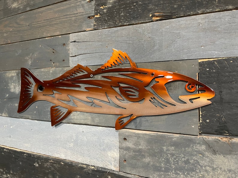 Redfish Metal Wall Art: Tropical Fish Decor - Etsy