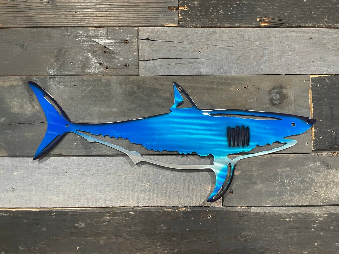 Great White Shark Metal Art Shark Metal Sign Shark Decor Metal Shark ...