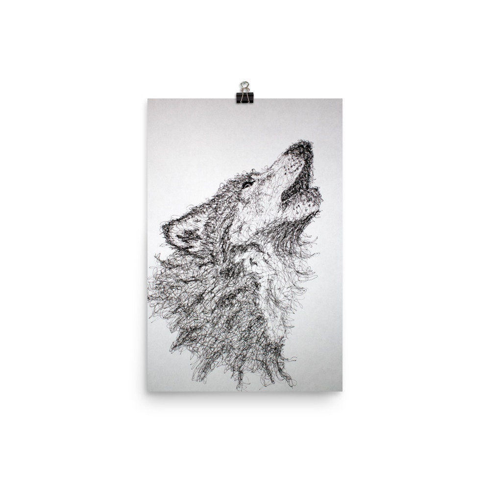 Howling Wolf - Etsy