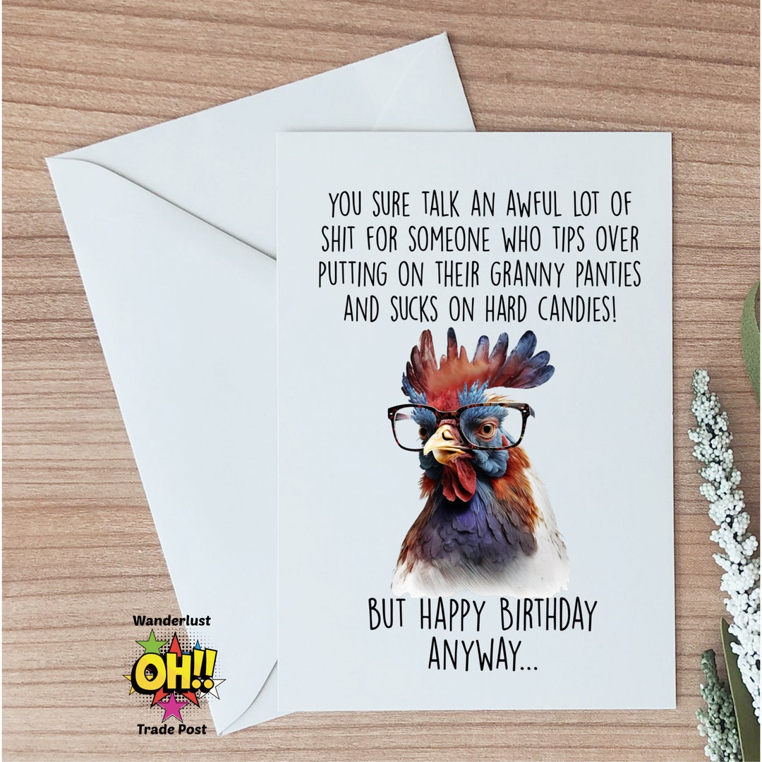 Funny Birthday Card, Smart Ass Birthday Gift, Funny Card for Friends ...