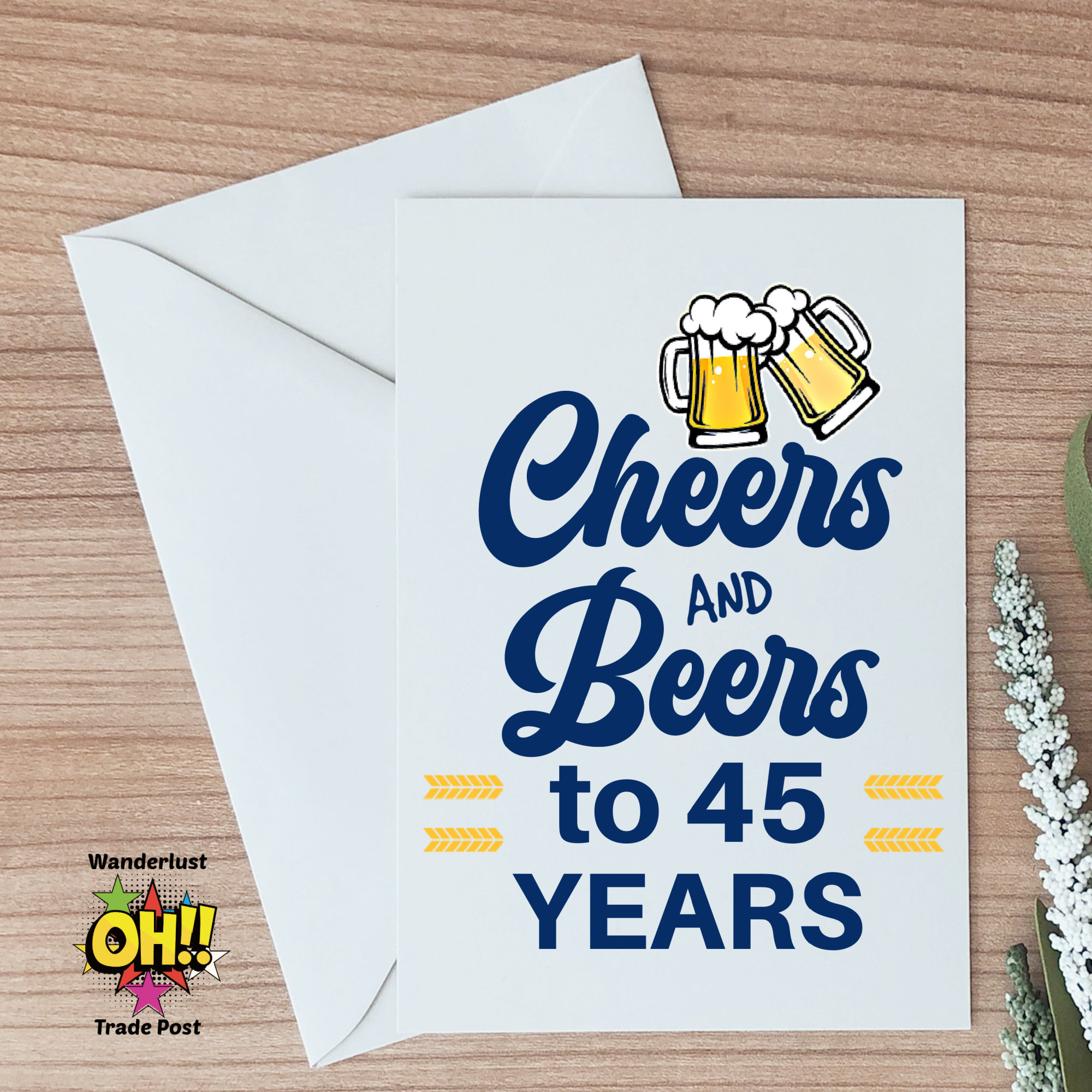 Funny 45th Birthday Card Turning 45 Card for Men 45th - Etsy