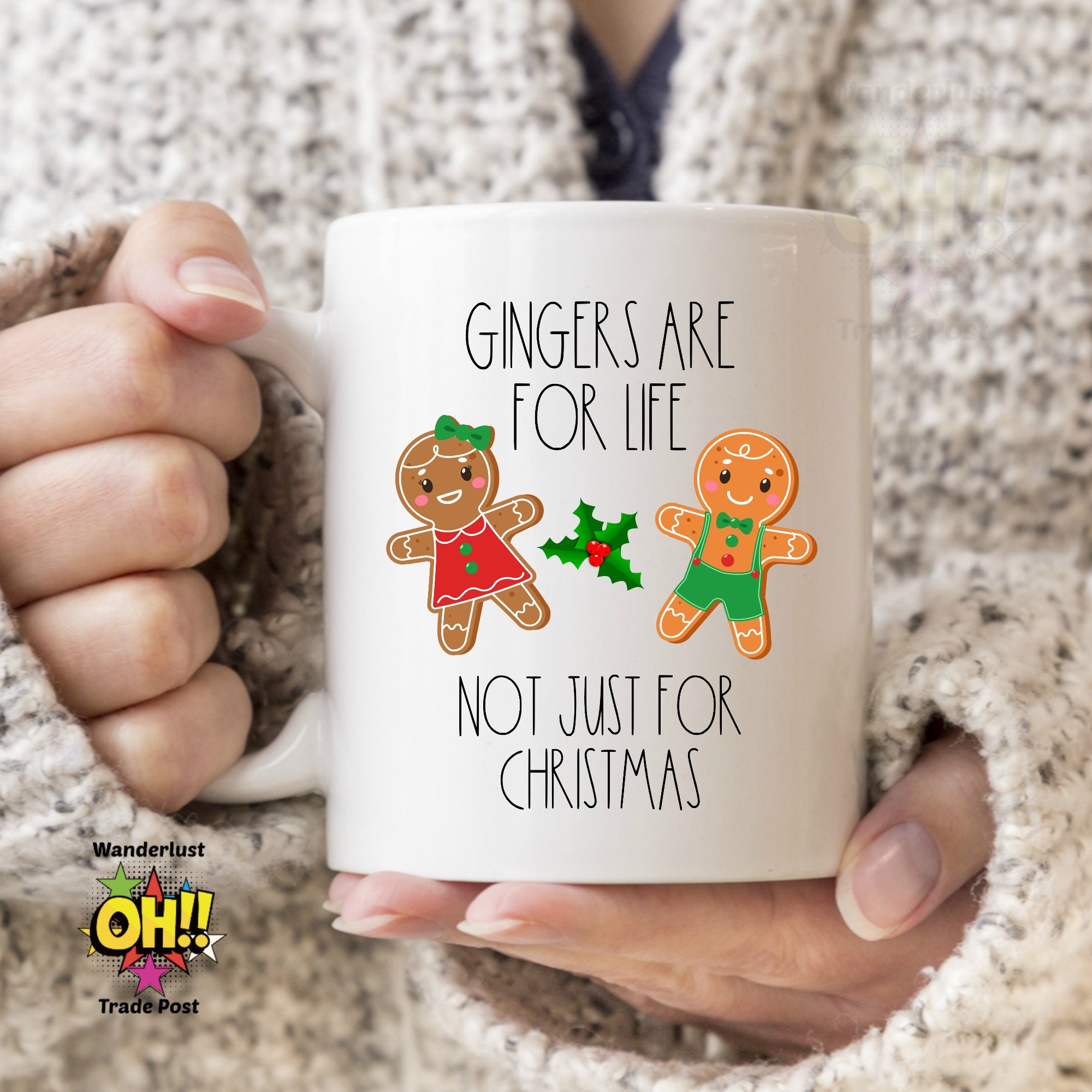 Gift for Redheads, Christmas Gingerbread Mug, Gingers Are for Life ...