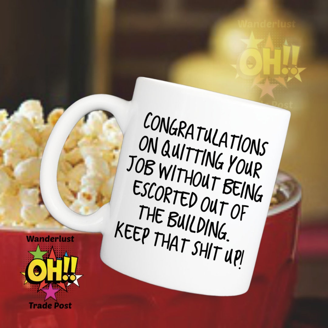 Congrats New Job Mug Rude New Job Gift for Her New Job Gift for Her ...