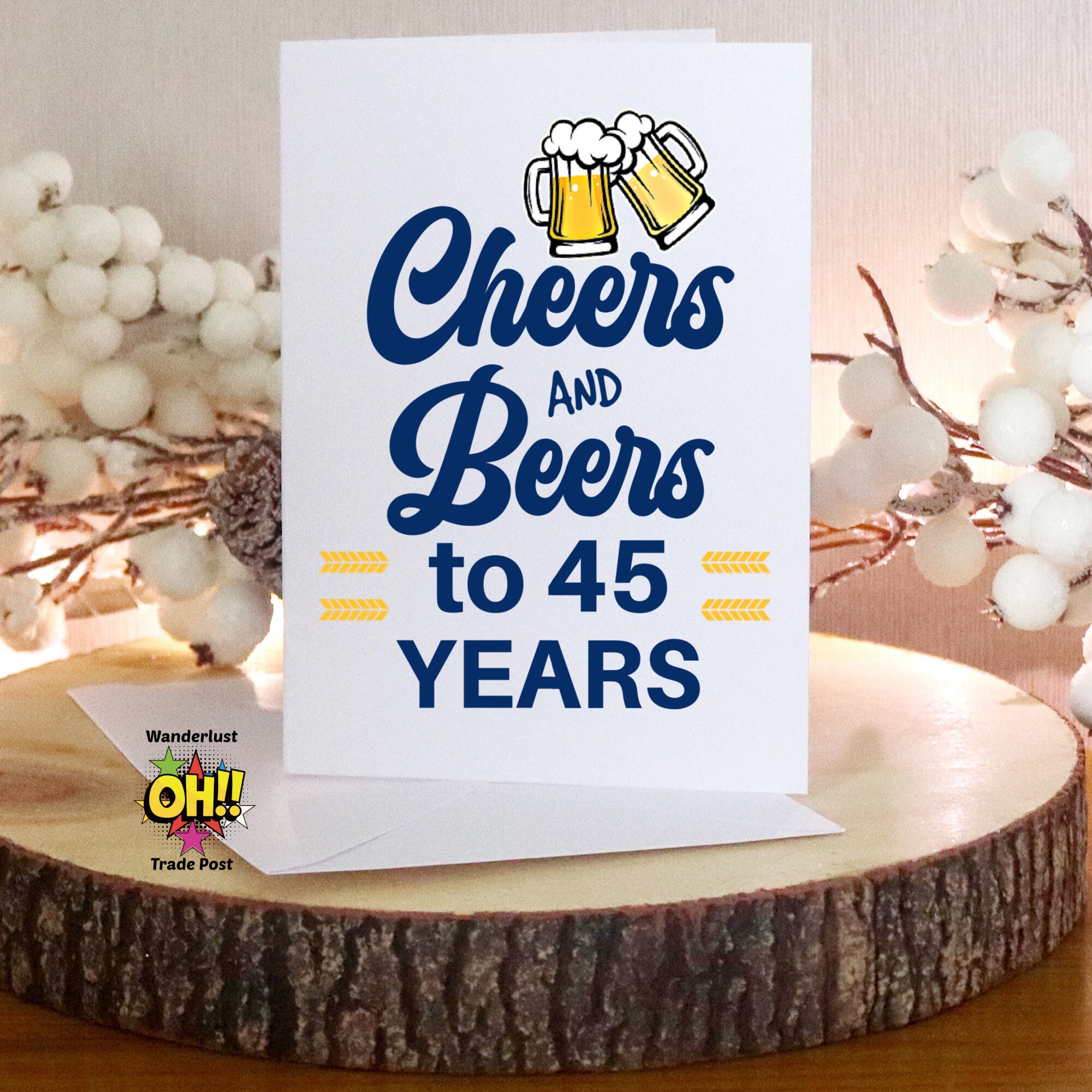 Funny 45th Birthday Card Turning 45 Card for Men 45th - Etsy