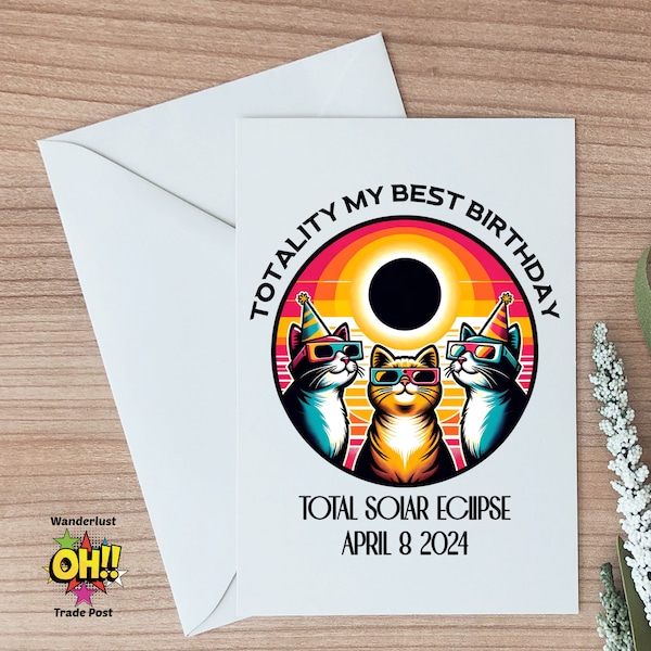 Solar Eclipse Greeting Card - Etsy