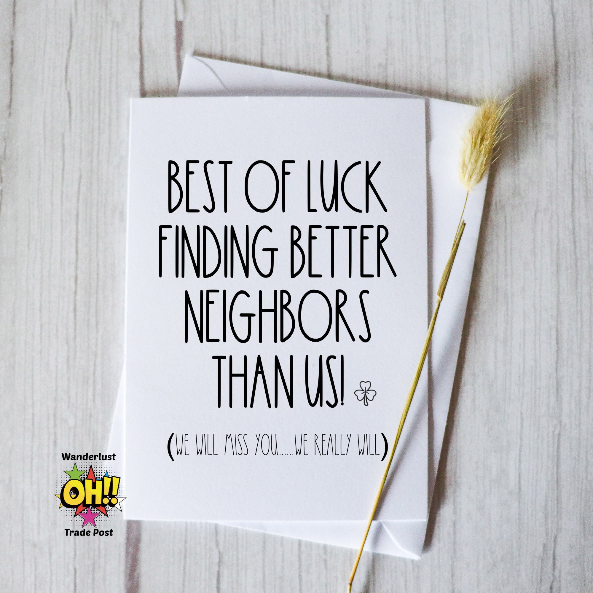 Goodbye Gift Card for Neighbor, Going Away Neighbor Card, Moving Away ...