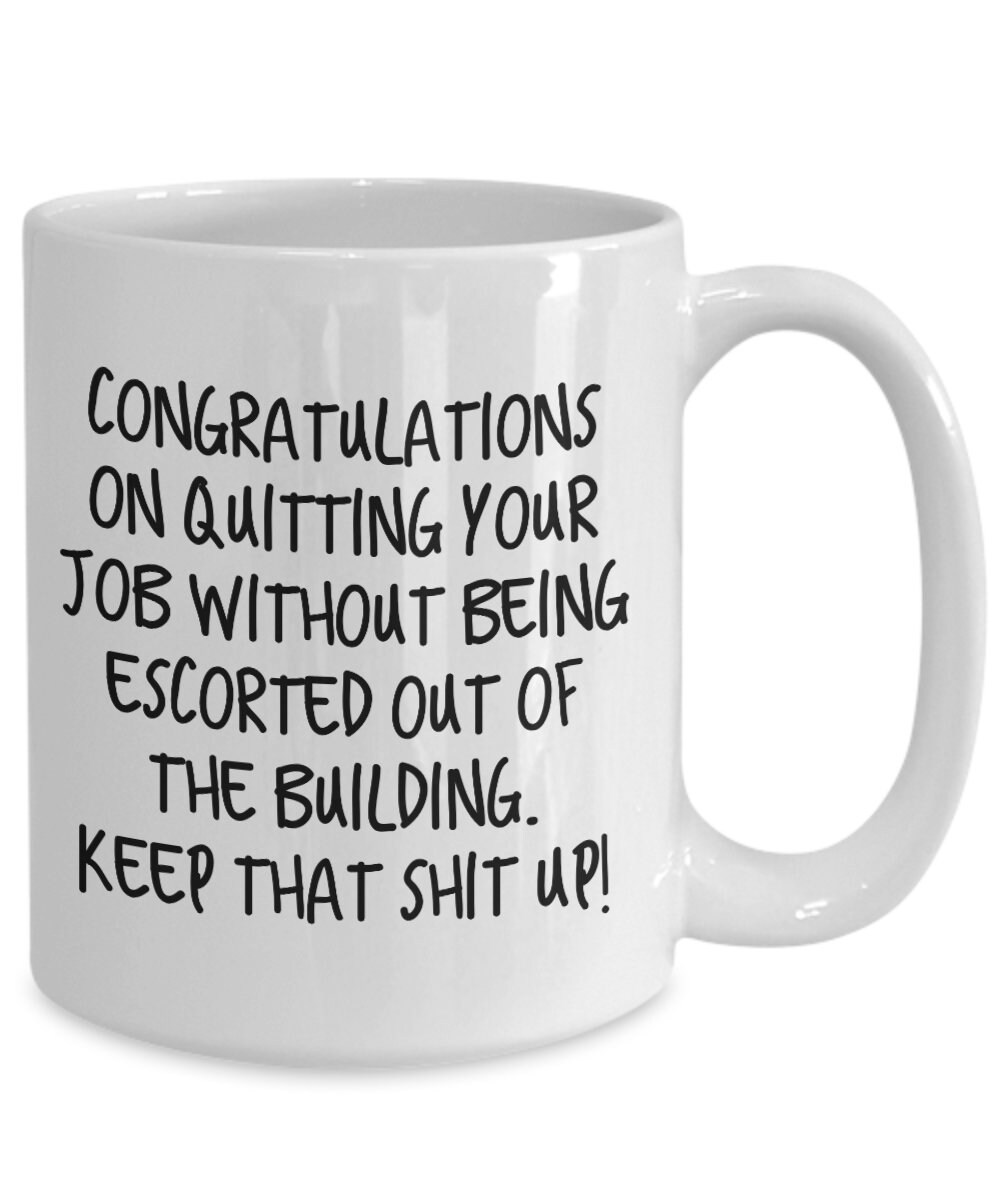 Congrats New Job Mug Rude New Job Gift for Her New Job Gift - Etsy