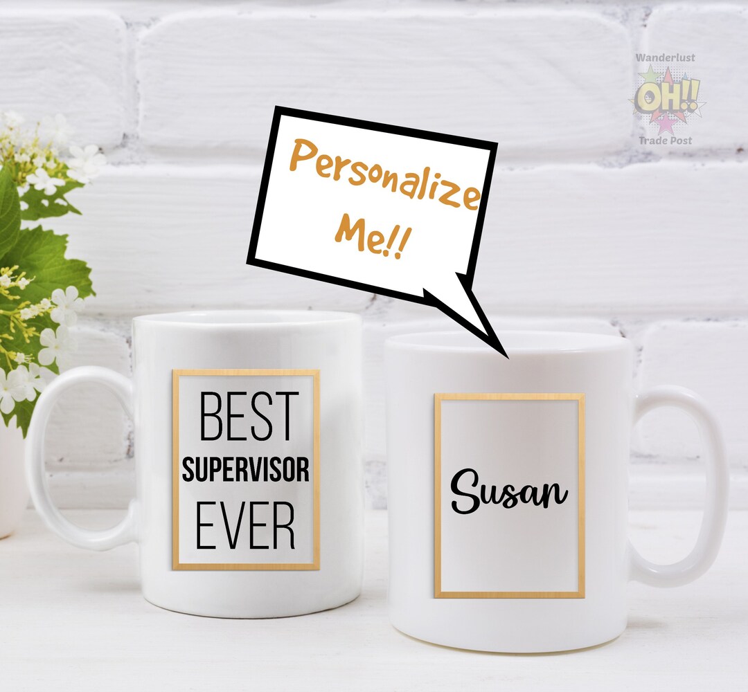Personalized Supervisor Mug, Best Supervisor Ever Gift, Boss Coffee Mug ...