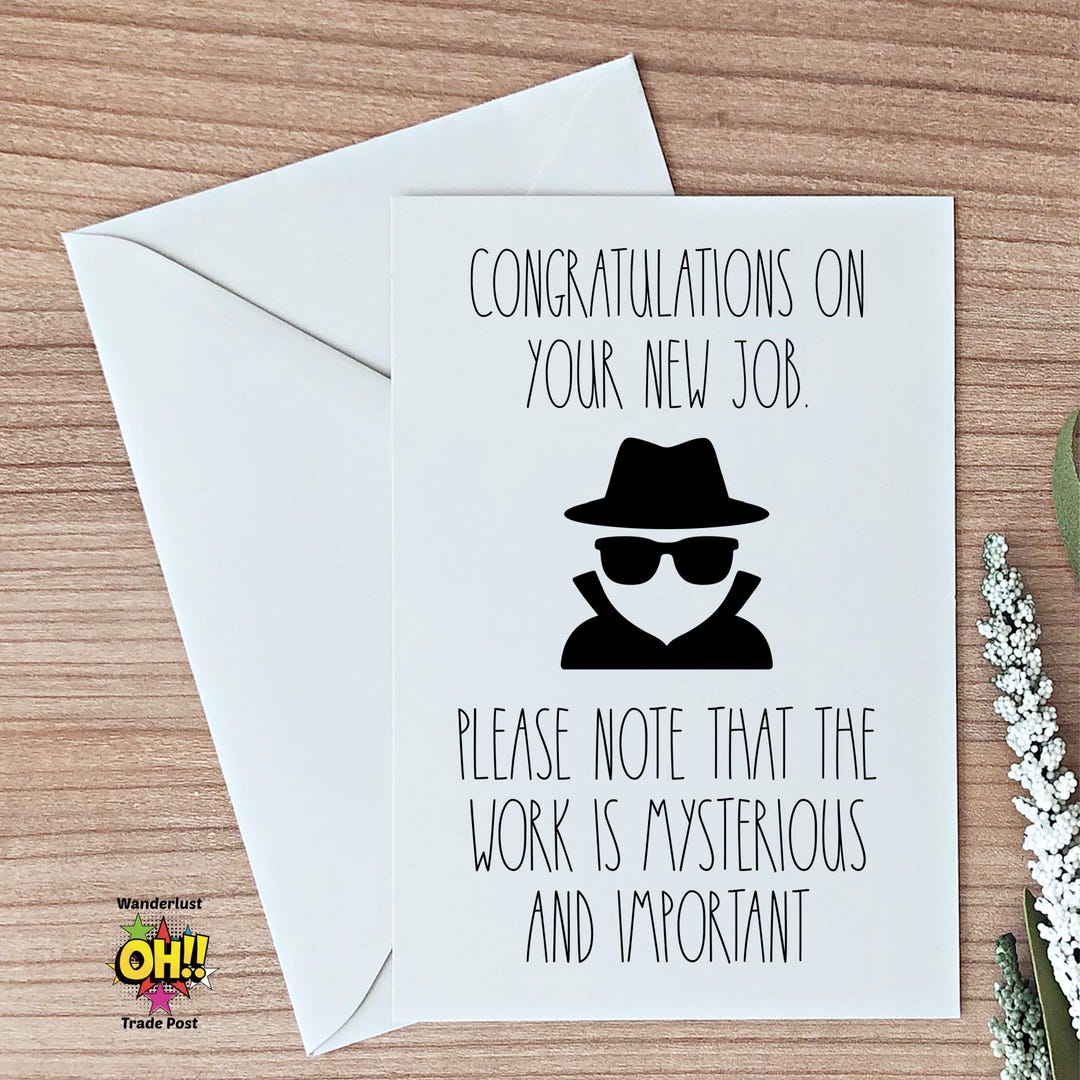 Congratulations New Job Card, Coworker Congrats New Job, Retirement ...