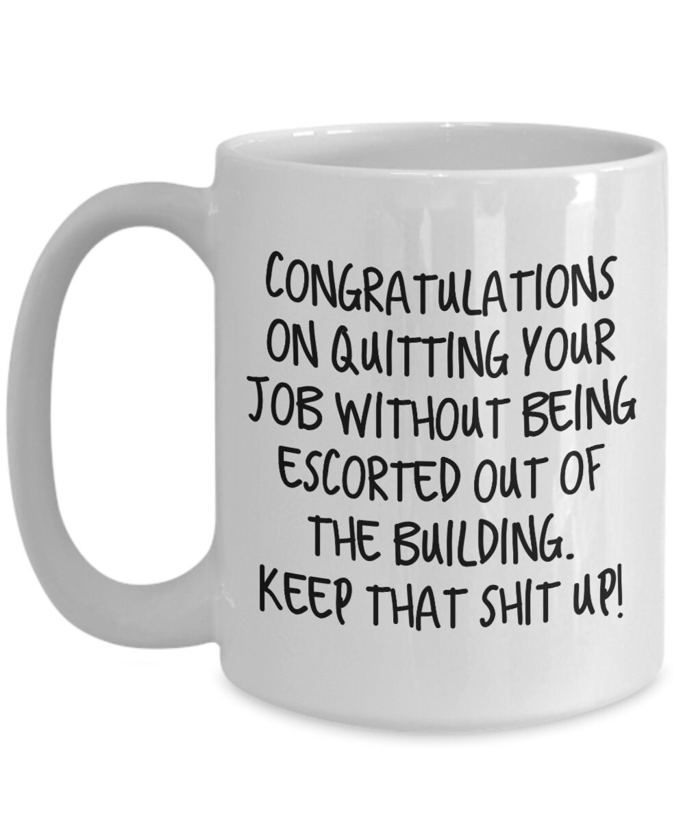 Congrats New Job Mug Rude New Job Gift for Her New Job Gift - Etsy