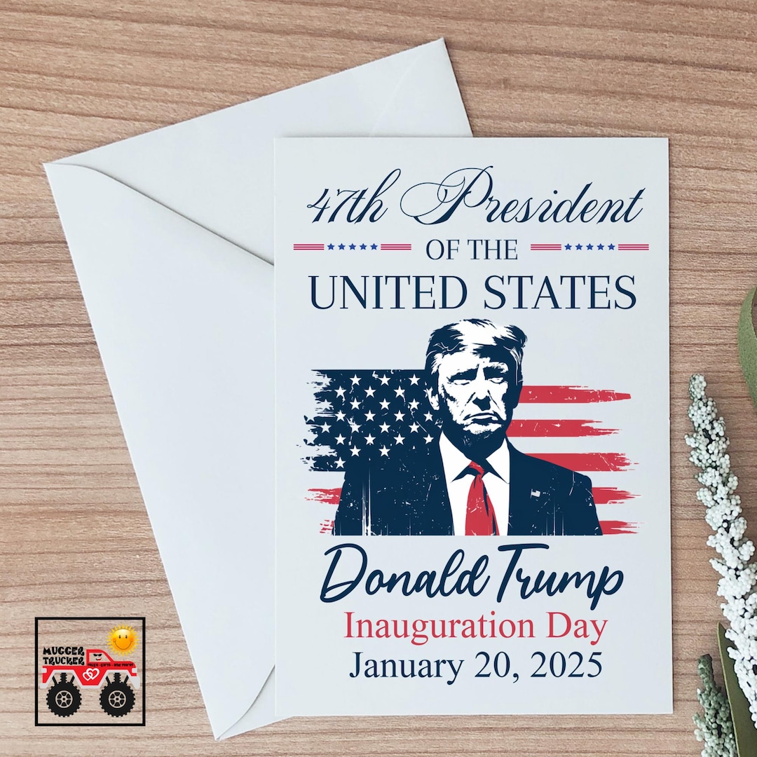 Trump Inauguration Card 2025, Donald Trump Inauguration, Commemorative ...