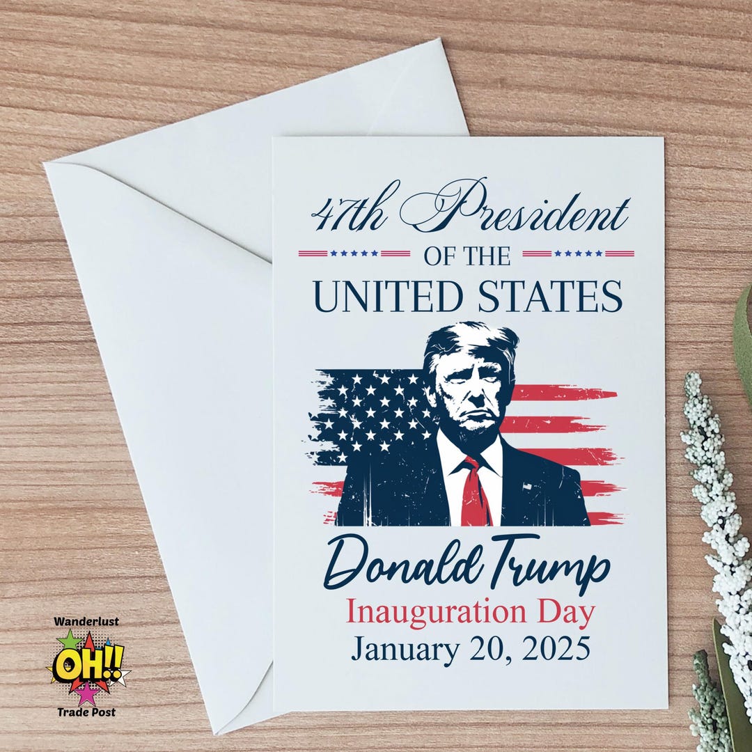 Trump Inauguration Card 2025, Donald Trump Inauguration, Commemorative ...