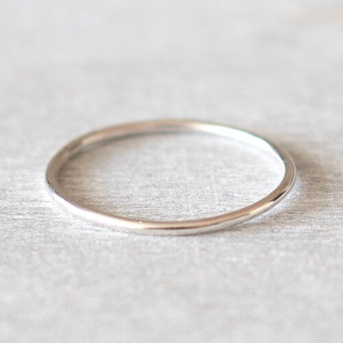 Super Thin Silver 3mm Aquamarine Ring Dainty Silver Rings for - Etsy