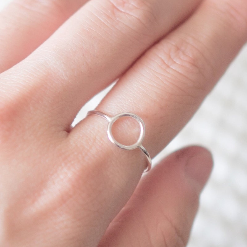 Silver Circle Ring - Etsy
