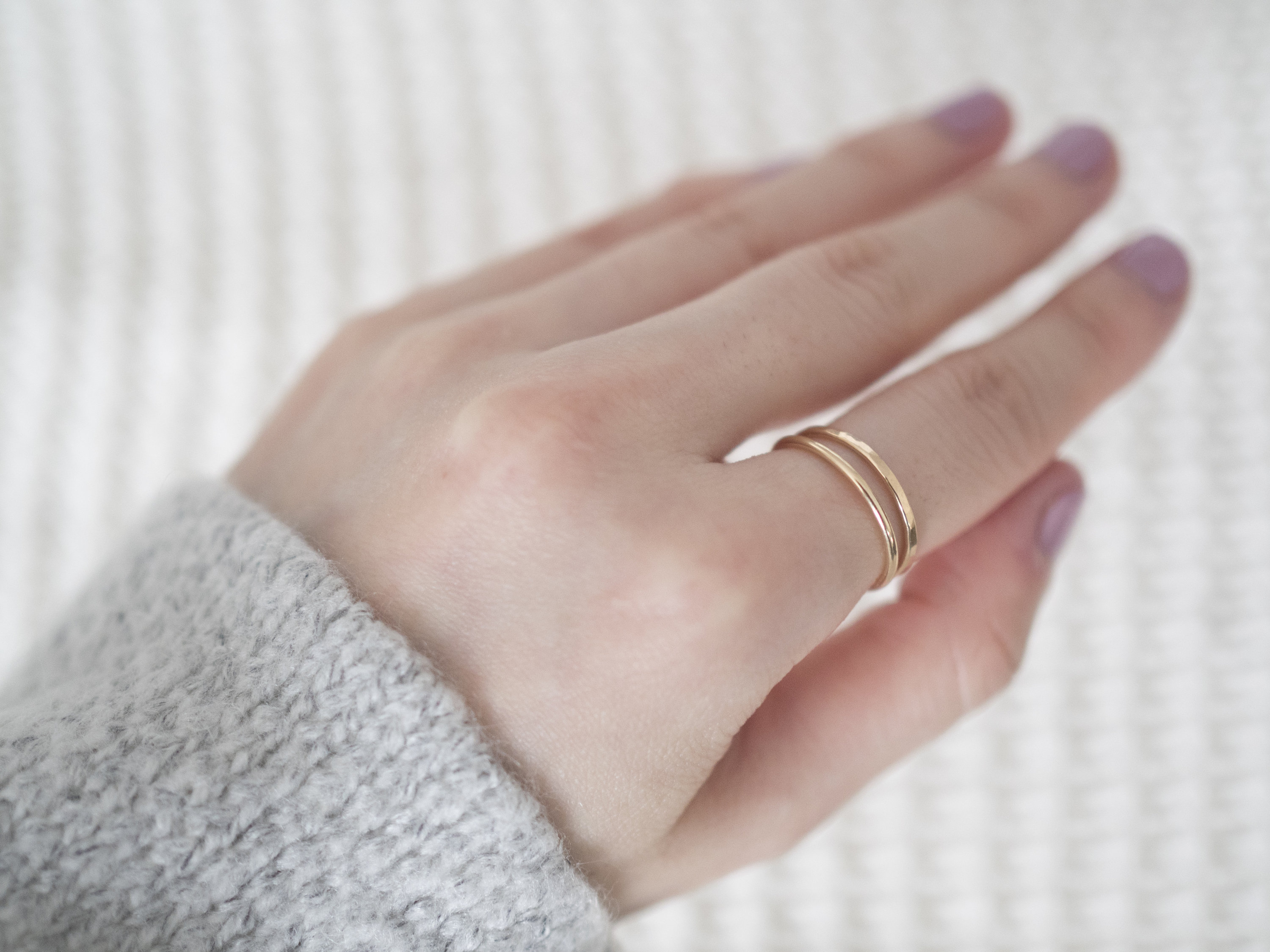 Thin Gold Filled Ring Set Delicate Gold Rings Dainty Gold - Etsy