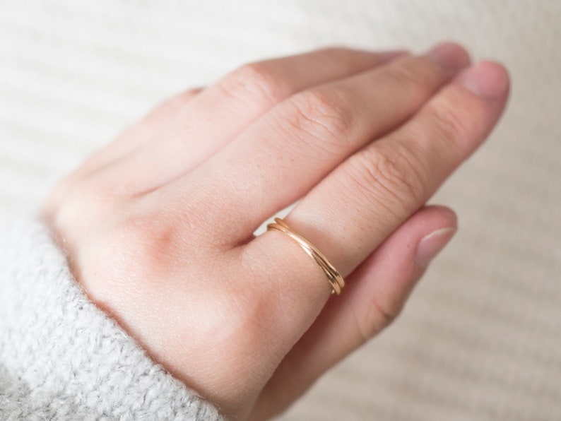 Gold Interlocking Rings Double Rings Intertwined Rings Gold - Etsy