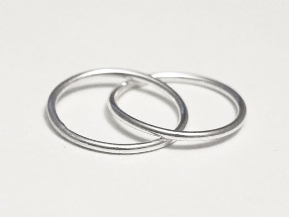 Sterling Silver Interlocking Rings, Double Intertwined Rings, Criss ...