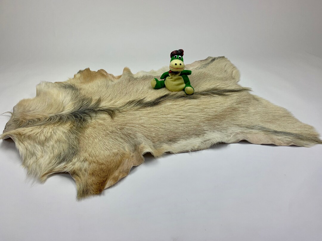 Goat Leather Skin Fur Rug Pelt Hide 100% Real Natural FD19061 Sheepskin ...