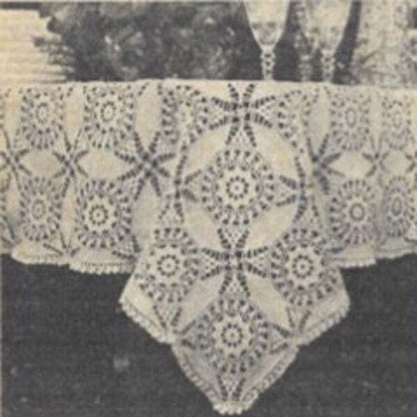 Cathedral Window Tablecloth Pattern - Etsy