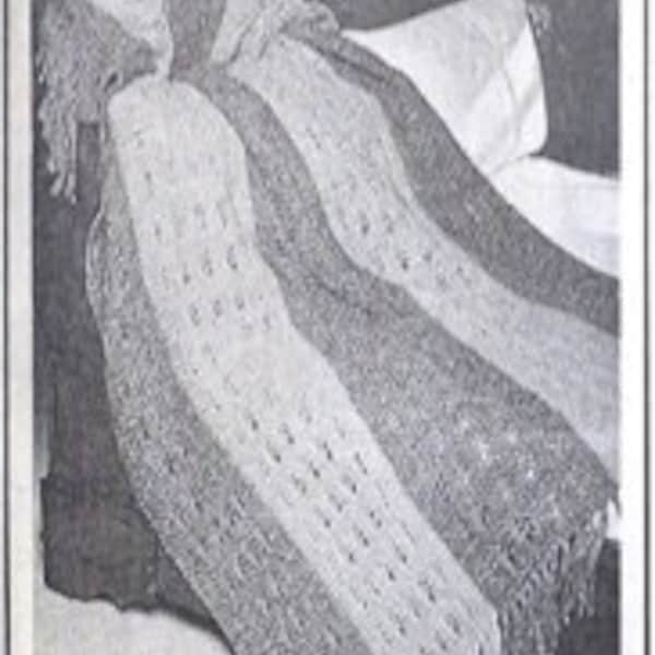 Knit Panel Afghan Pattern - Etsy