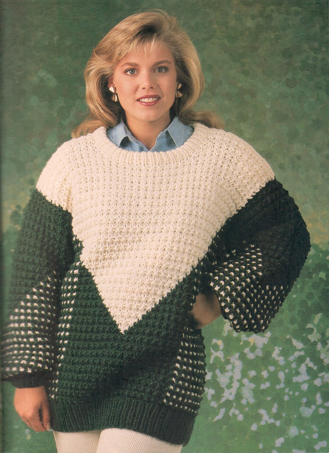 Vintage Slip Stitch Sweater Knitting Pattern - Etsy