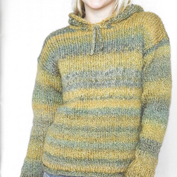 Knit Hoodie Pattern - Etsy