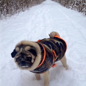 Pug Snuggly's Cargo Camo Fleece/winter Jacket - Etsy